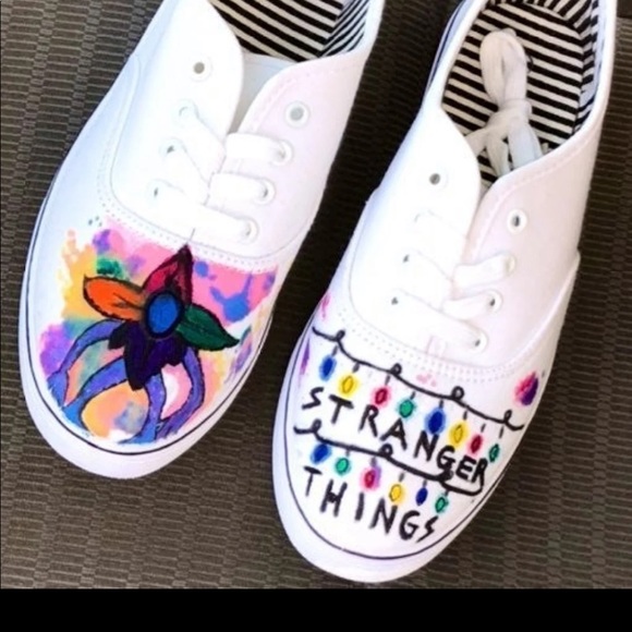 Shoes | Custom Painted Stranger Things Shoes | Poshmark